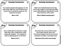 Drawing Conclusions Task Cards - Inference | Teaching Resources