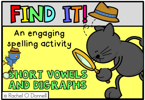 Tiny Spelling Word Hunt CVC Digraphs | Teaching Resources