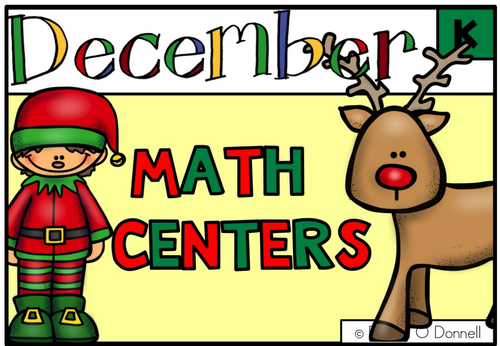 December Christmas Math Centers Kindergarten | Teaching Resources