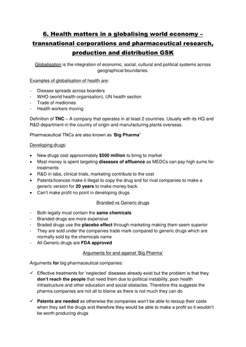 Health Geography | Teaching Resources