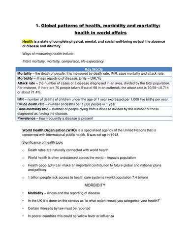 Health Geography | Teaching Resources