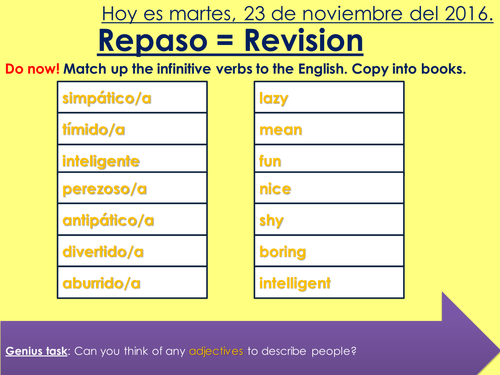 KS3/4 Spanish - Preparation for Listening and Speaking Assessments ...