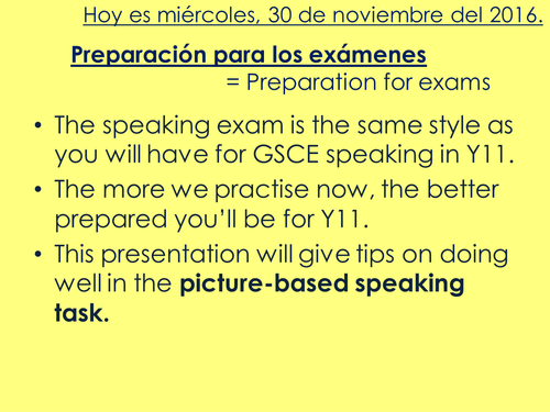 KS3/4 Spanish - Preparation for Listening and Speaking Assessments ...