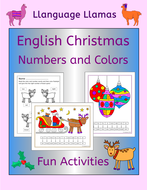 English Christmas Number and Color Activities for EFL ESL EAL ...