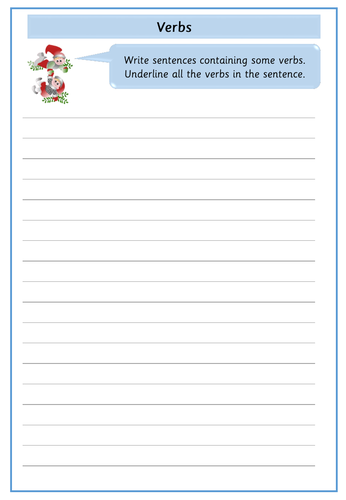 Parts of Speech - Christmas Themed Worksheets | Teaching Resources