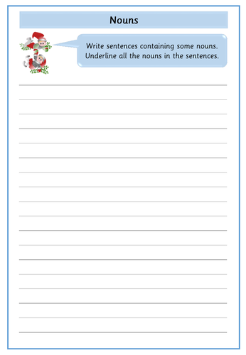 Parts of Speech - Christmas Themed Worksheets | Teaching Resources