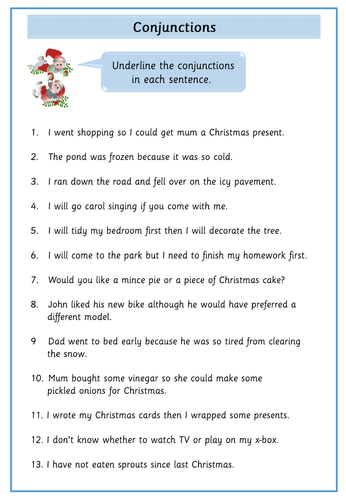 Parts of Speech - Christmas Themed Worksheets | Teaching Resources