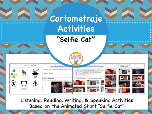 Cortometraje Activities: Selfie Cat | Teaching Resources