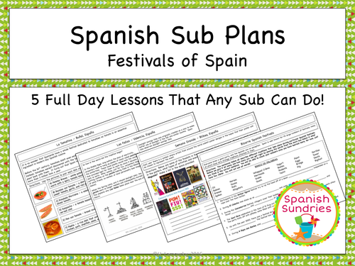 Spanish Sub Plans: Festivals of Spain | Teaching Resources