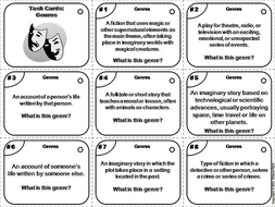 Types of Genres Task Cards | Teaching Resources