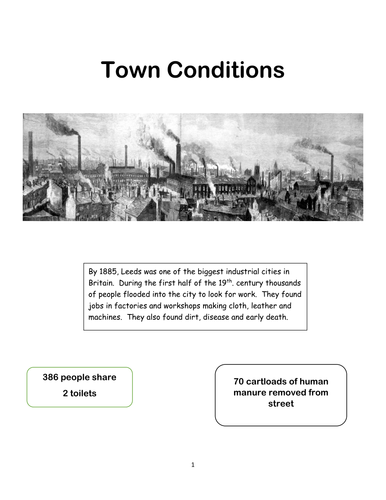 Living conditions in industrial towns (4 - 5 lessons) | Teaching Resources
