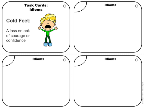 Idioms Task Cards | Teaching Resources