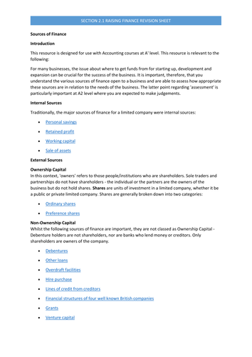 New A Level Business Studies theme 2 resources Edexcel | Teaching Resources