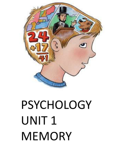 PSYCHOLOGY UNIT 1 MEMORY PACK | Teaching Resources
