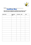 Whole School Spelling Bee | Teaching Resources