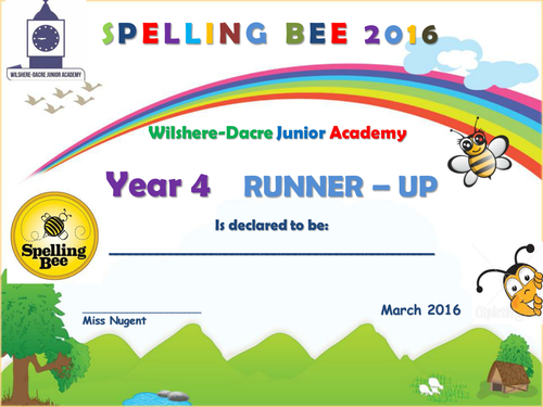 Whole School Spelling Bee | Teaching Resources