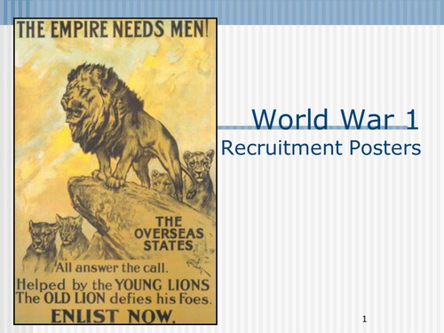 World War 1 Recruitment Posters | Teaching Resources