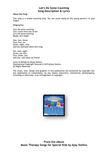 Song to Teach Counting from 1 to 10 | Teaching Resources