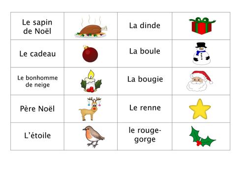 French Christmas dominoes | Teaching Resources