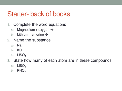 KS3 Chemical Reactions entire unit | Teaching Resources