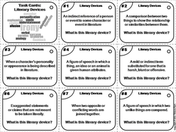 Literary Devices Task Cards | Teaching Resources