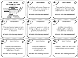 Literary Devices Task Cards | Teaching Resources