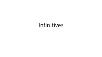 French infinitives for year 7 | Teaching Resources