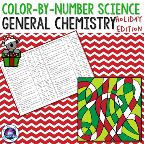 Holiday Themed General Chemistry Color-by-Number Activity | Teaching ...