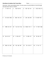 Distribute & Combine Like Terms - 2 Mazes | Teaching Resources