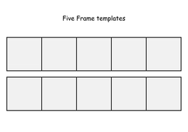 Addition and Subtraction Sums within 5, Five Frame template, large 2 ...