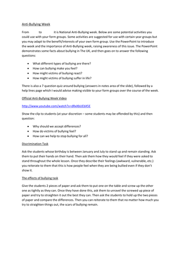 Anti-Bullying Week | Teaching Resources