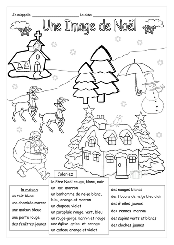 FRENCH - CHRISTMAS - Le Noël - vocab and more - Worksheets | Teaching ...