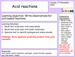 AQA (new spec) Acid reactions with metals and metal carbonates by ...