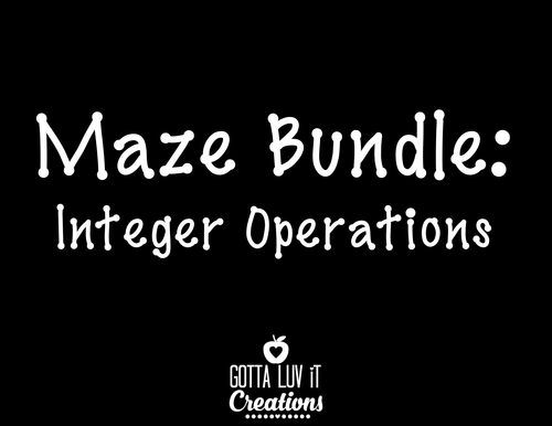 Integer Operations Maze Bundle | Teaching Resources
