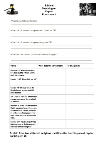 Biblical Teaching on Capital Punishment | Teaching Resources