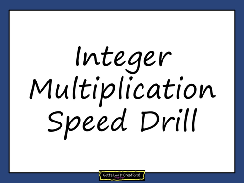 Integer Operations Fluency Drill - 10 editable PowerPoints | Teaching ...