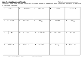 Solving Equations One Step Equations No Negatives - 2 Mazes | Teaching ...