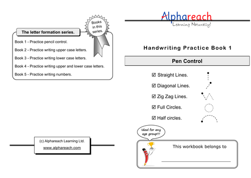 Handwriting book Pencil Control. | Teaching Resources