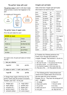 The perfect tense - Le passé composé | Teaching Resources