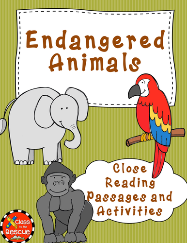 Endangered Animal Non Fiction No Prep Close Reading | Teaching Resources