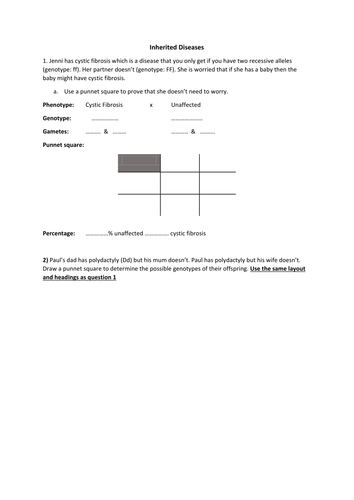 NEW Edexcel Biology AS A level Inheritance Inherited Diseases Cystic ...