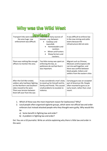 American West | Teaching Resources