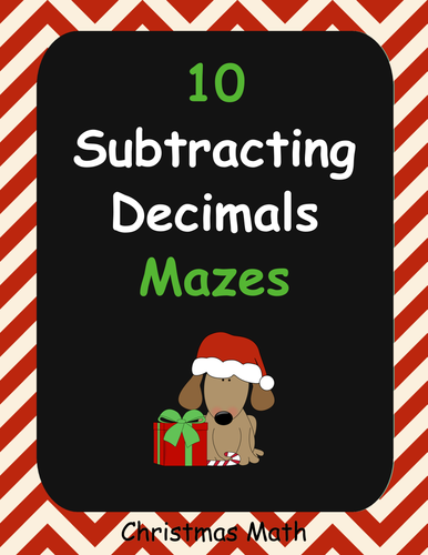 Christmas Math: Subtracting Decimals Maze | Teaching Resources