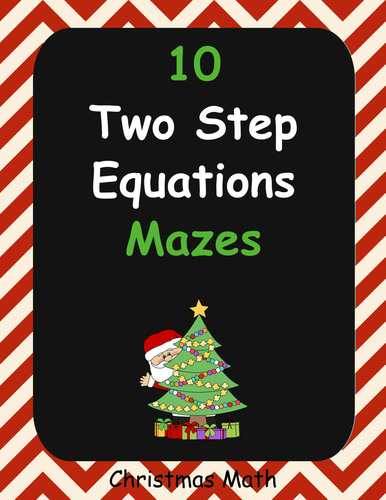 Christmas Math: Two Step Equations Maze | Teaching Resources