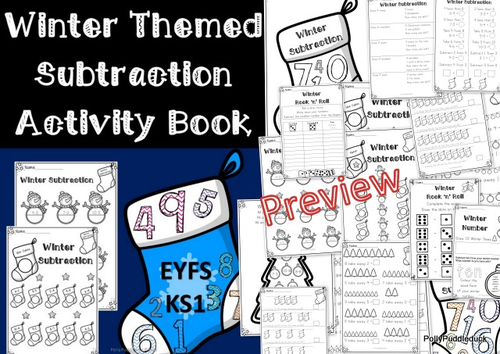 Winter Themed Subtraction Activity Book for EYFS/KS1 | Teaching Resources