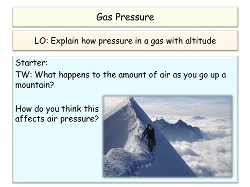 New KS3 Air Pressure | Teaching Resources
