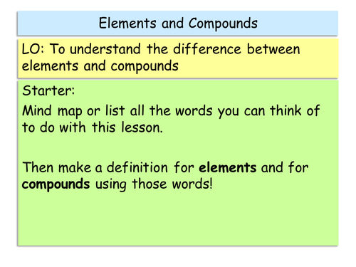 New AQA GCSE Elements and Compounds | Teaching Resources