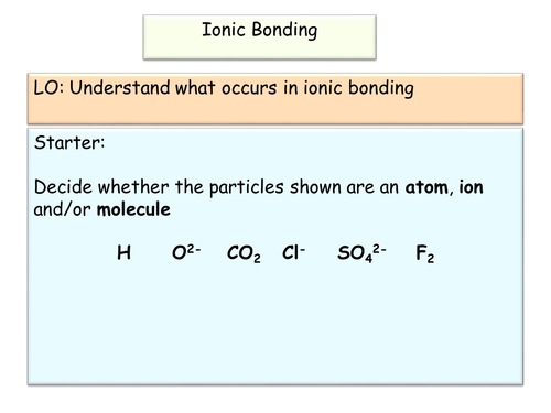 New AQA GCSE Ionic Bonding | Teaching Resources