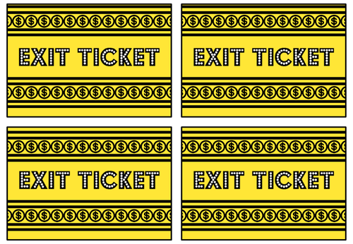 Exit Ticket | Teaching Resources