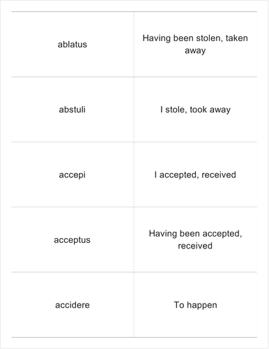 Latin Verbs GCSE Flashcards OCR | Teaching Resources